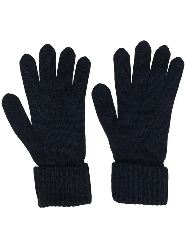 N.peal Ribbed Knit Gloves - Blue