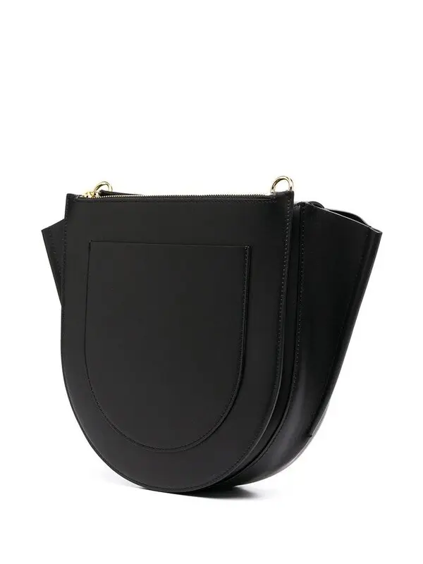 WANDLER Curved Leather Crossbody Bag