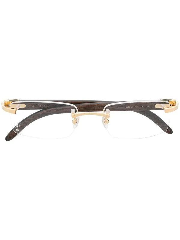 CARTIER Ibiza Square-frame Glasses - Brown