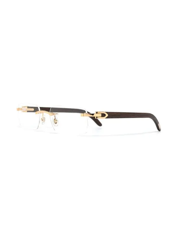 Cartier Ibiza Square-frame Glasses - Brown