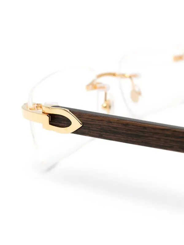 Cartier Ibiza Square-frame Glasses - Brown