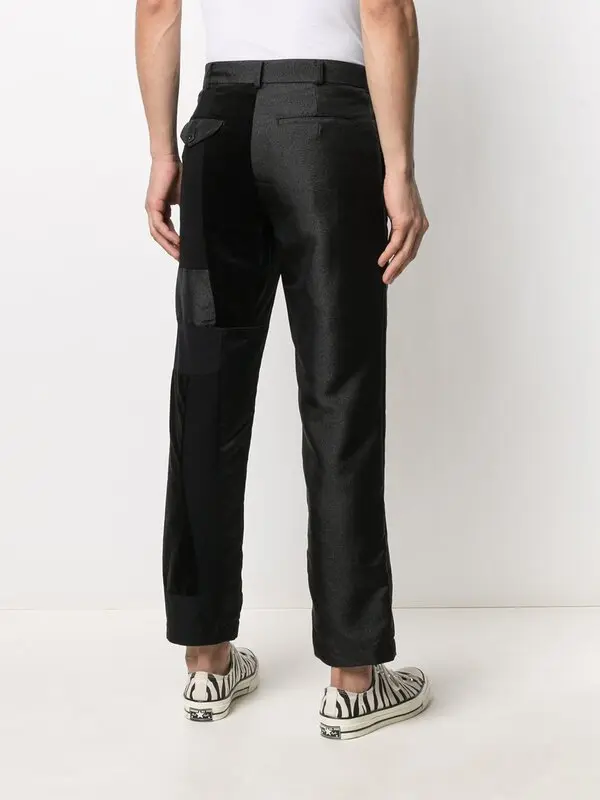 BLACK COMME DES GARÇONS Patchwork Straight-leg Trousers