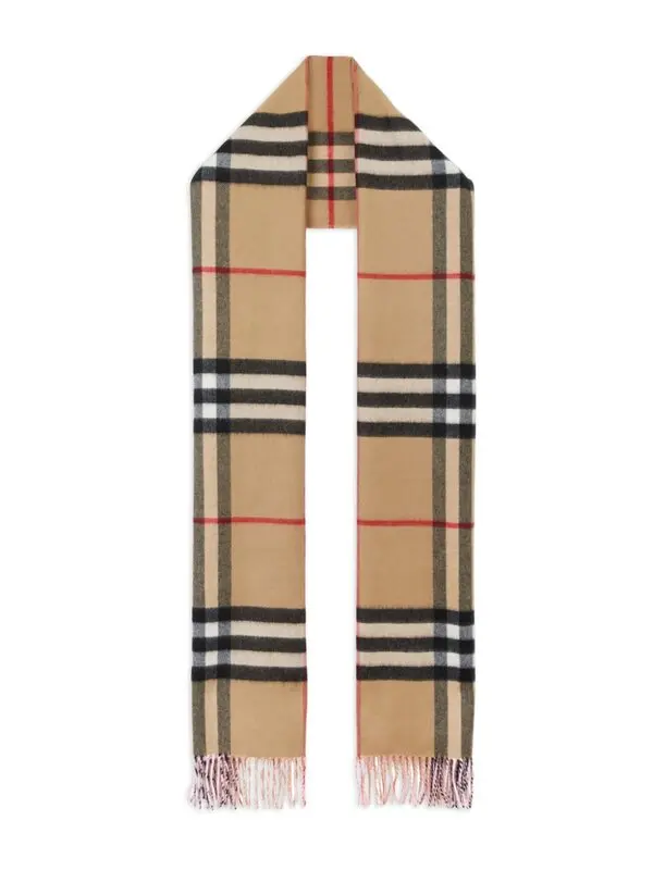 Burberry Reversible Check Cashmere Scarf - Pink