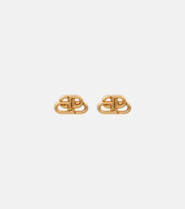 Balenciaga Bb Xs Stud Earrings - Gold