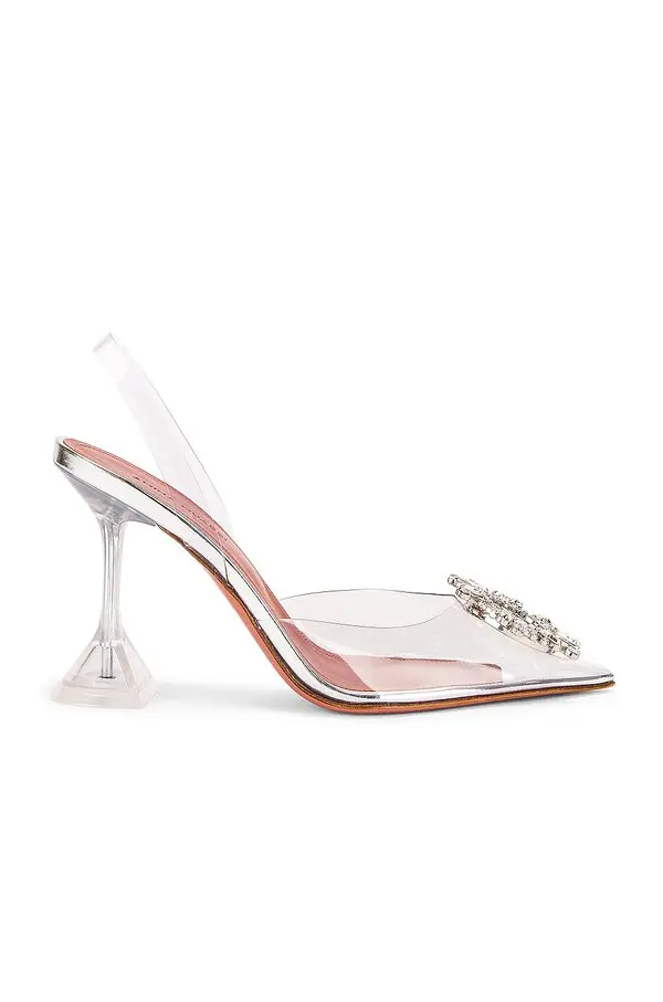 Amina Muaddi Begum Glass Heel - Transparent
