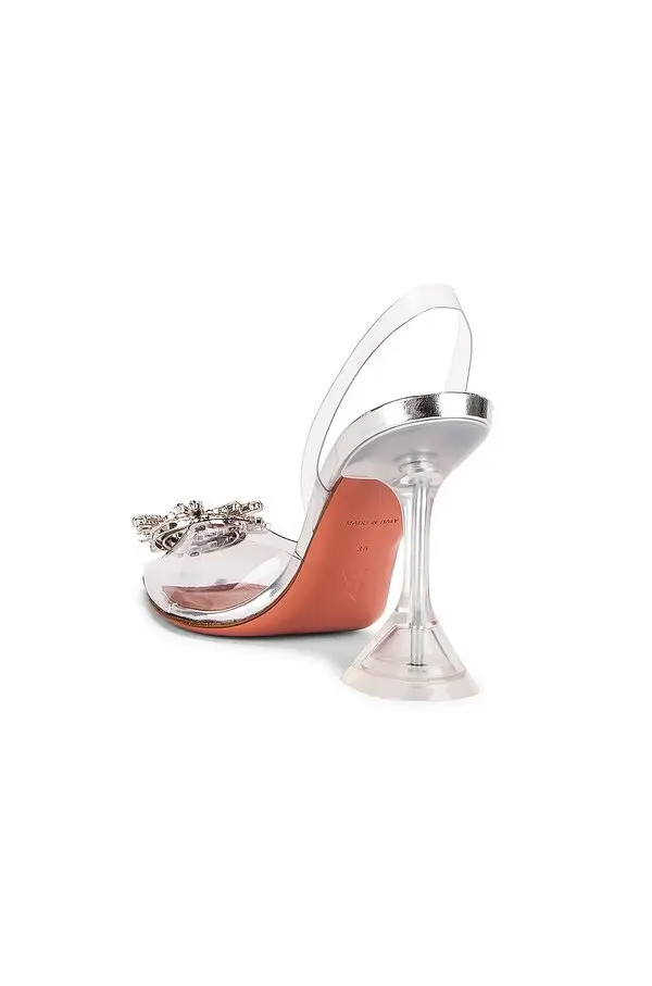 Amina Muaddi Begum Glass Heel - Transparent