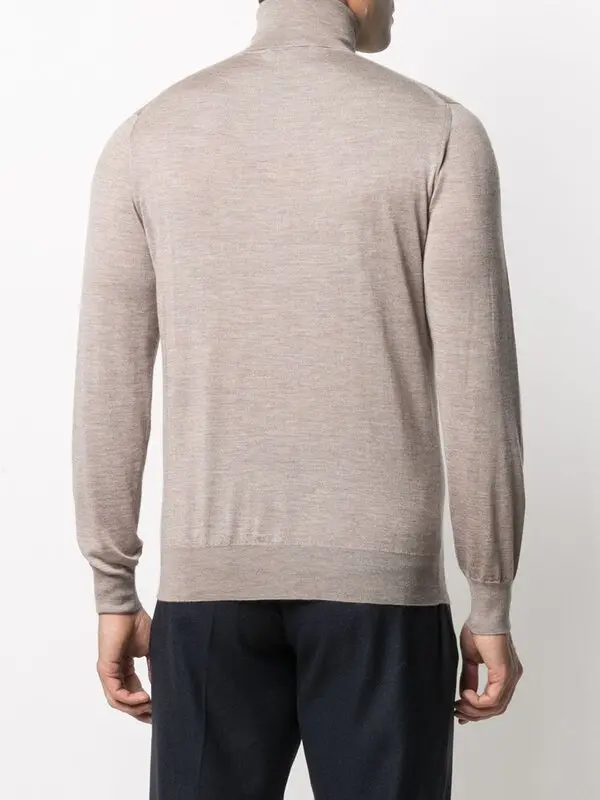 CRUCIANI Roll Neck Jumper - Brown