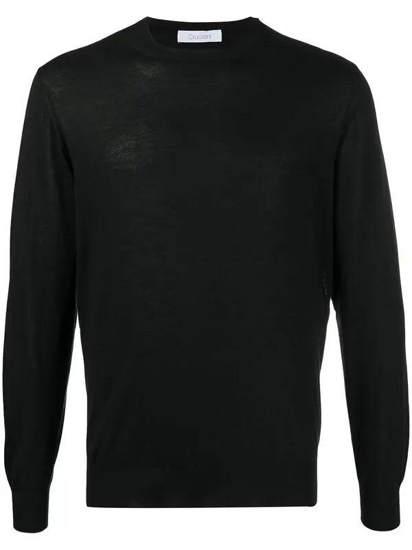 CRUCIANI Crew Neck Knit Jumper - Black