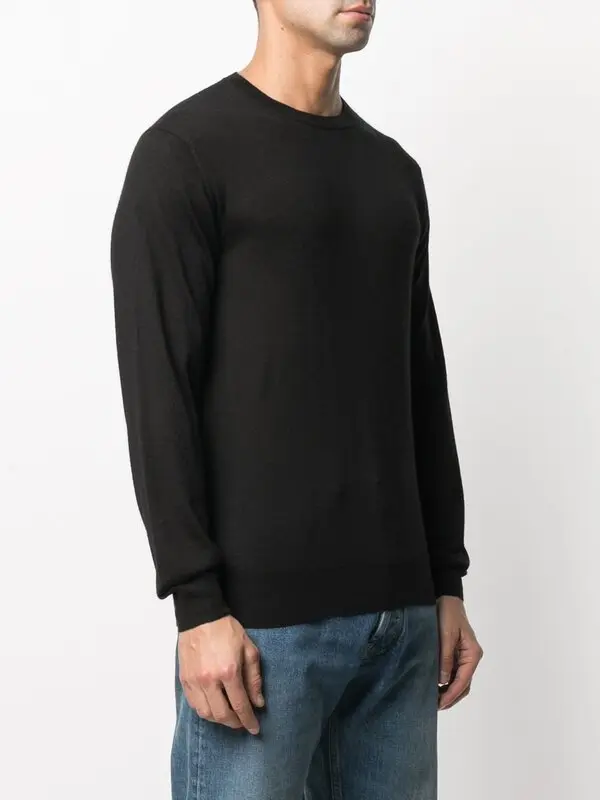 CRUCIANI Crew Neck Knit Jumper - Black