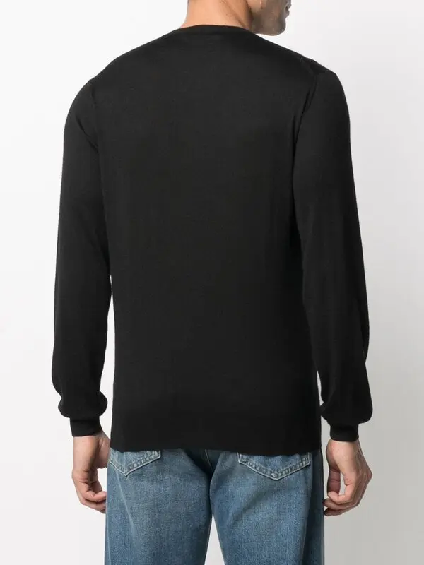 CRUCIANI Crew Neck Knit Jumper - Black