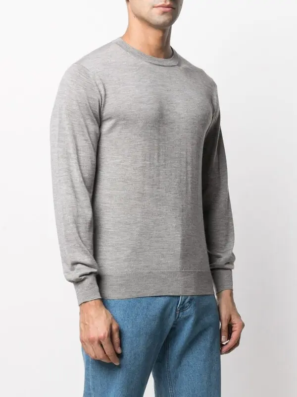 CRUCIANI Crew Neck Knit Jumper - Grey