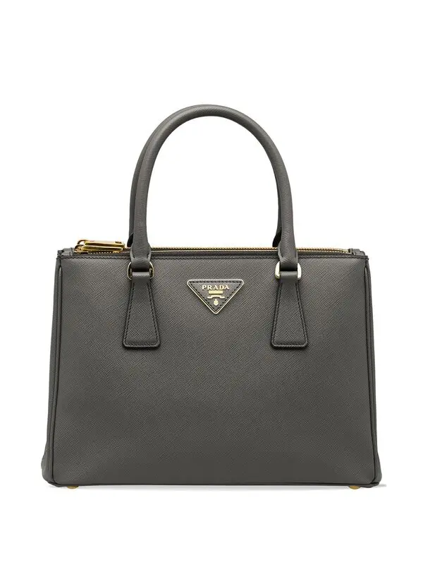 Prada Medium Galleria Leather Tote Bag - Grey