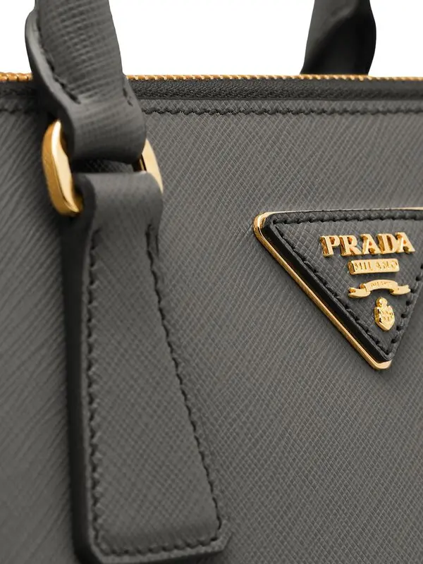 Prada Medium Galleria Leather Tote Bag - Grey