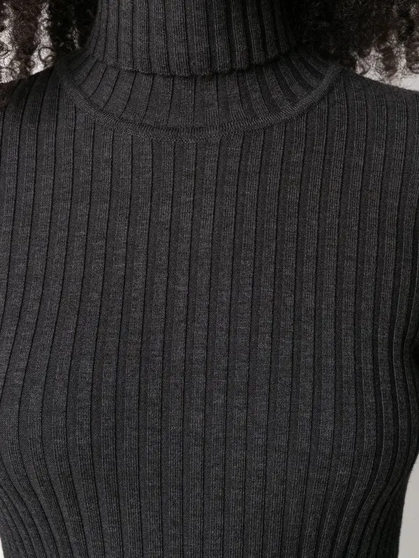 Wolford Ribbed-knit Turtleneck Dress - Grey