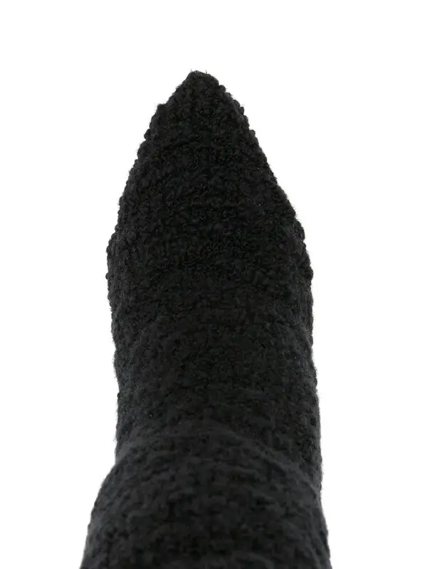 Dolce & Gabbana Shearling Stiletto Heel Boots