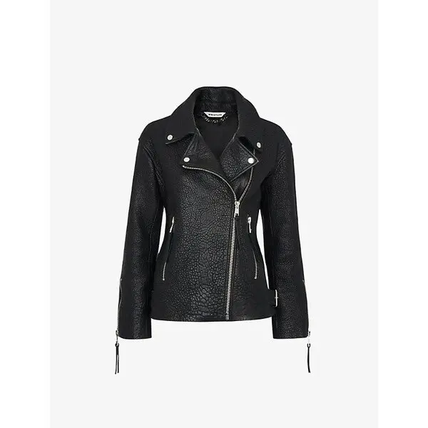 Whistles Lily Leather Biker Jacket