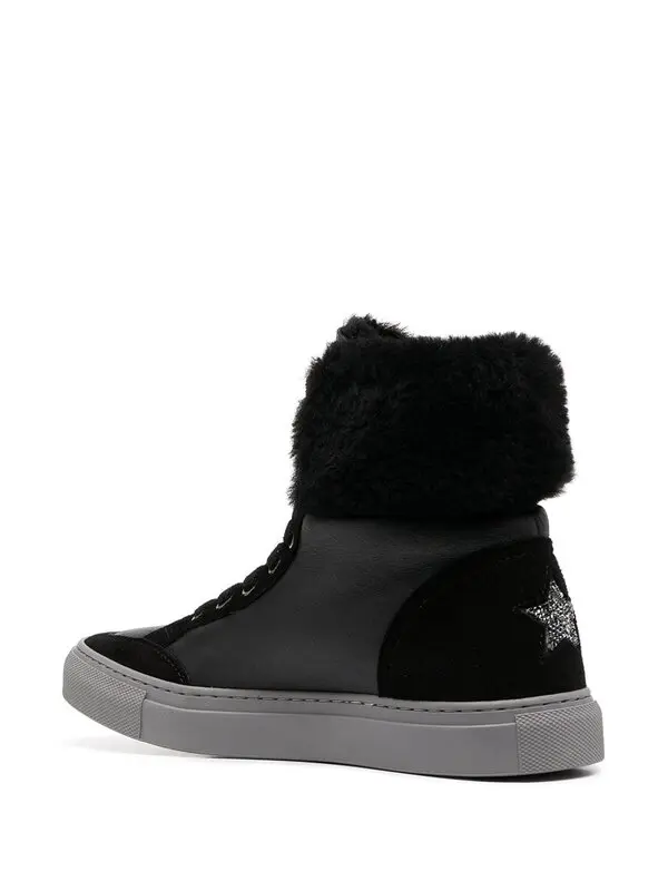 Lorena Antoniazzi Shearling Top Sneakers