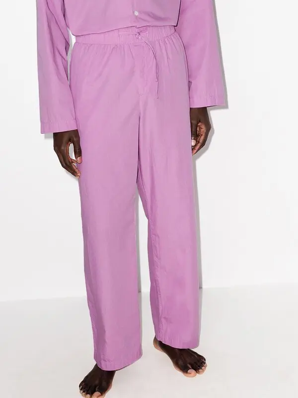 TEKLA Drawstring-waist Pajama Bottoms