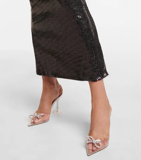 Amina Muaddi Rosie Embellished Pumps Neutrals 20% Off