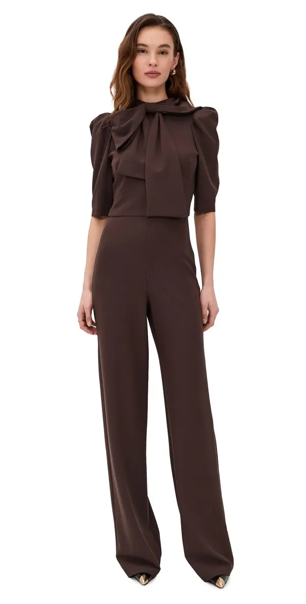 Black Halo Ara Jumpsuit - Espresso