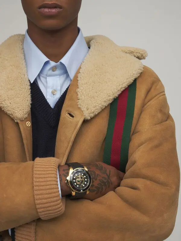Gucci 45mm Dive Xl Snake Motif Watch