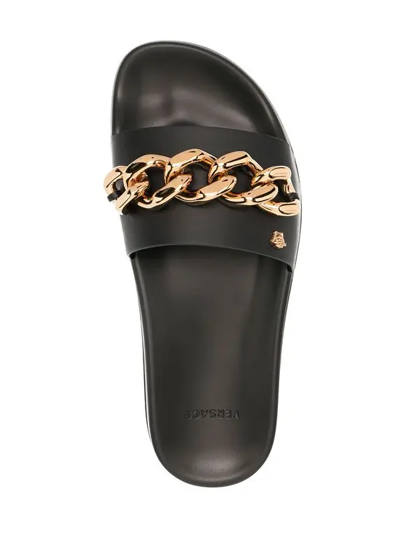 Versace Chain-embellished Medusa Slides