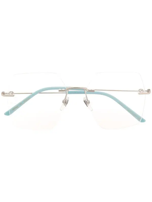 Gucci Frameless Oversized Glasses - Metallic