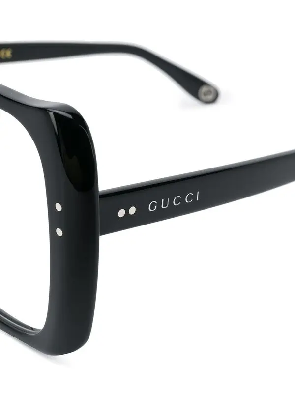 Gucci Oversized Square Frame Eyeglasses - Black