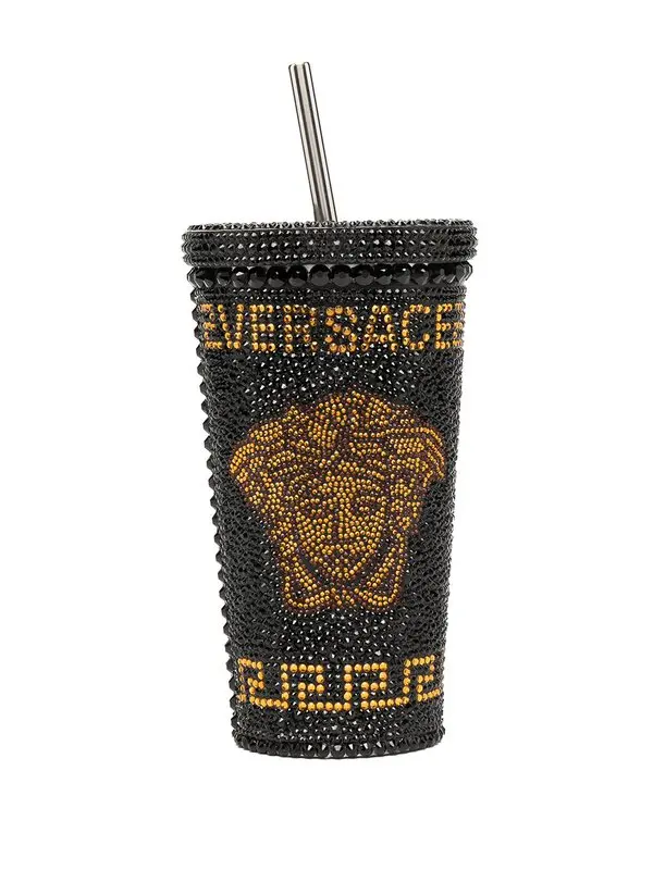 Versace Medusa Crystal-embellished Travel Cup - Black
