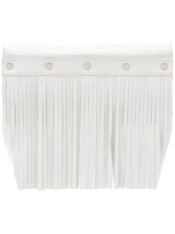 Comme Des Garçons Fringed Wallet - White
