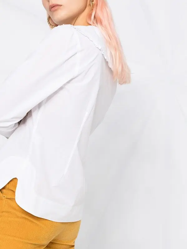 GANNI Ruffled Collar Blouse