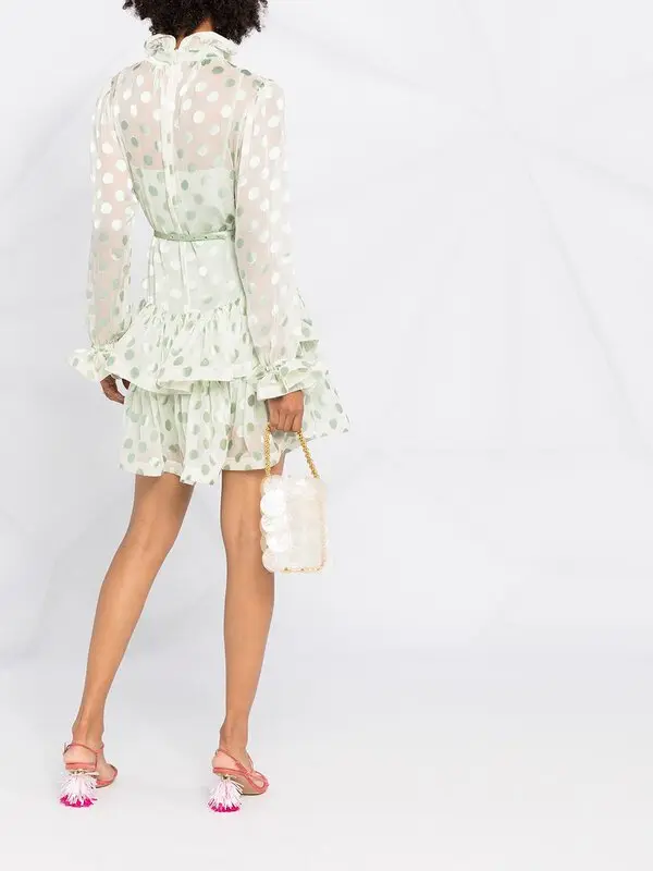 zimmermann green polka dot dress Zimmermann Polka Dot Print Midi Length Dress - Green Dresses, Clothing -  WZI101062