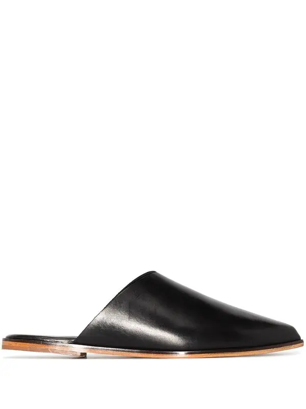 ST. AGNI Zuri Leather Flat Mules