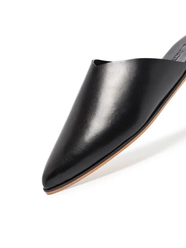 ST. AGNI Zuri Leather Flat Mules