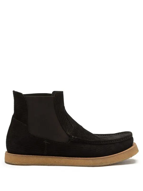 Dolce & Gabbana Corduroy Suede Chelsea Boots