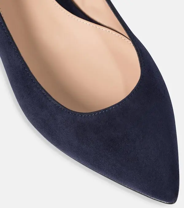 GIANVITO ROSSI Suede Ballet Flats