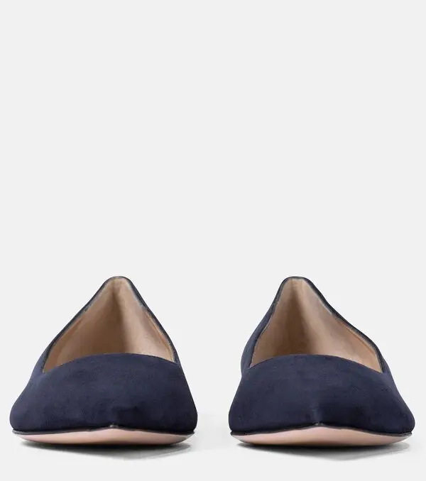 GIANVITO ROSSI Suede Ballet Flats