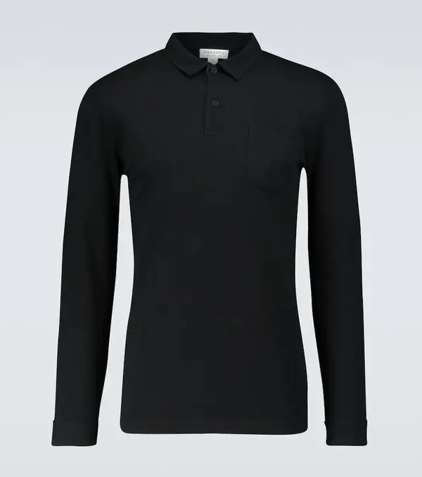 Sunspel Riviera Long-sleeved Polo Shirt