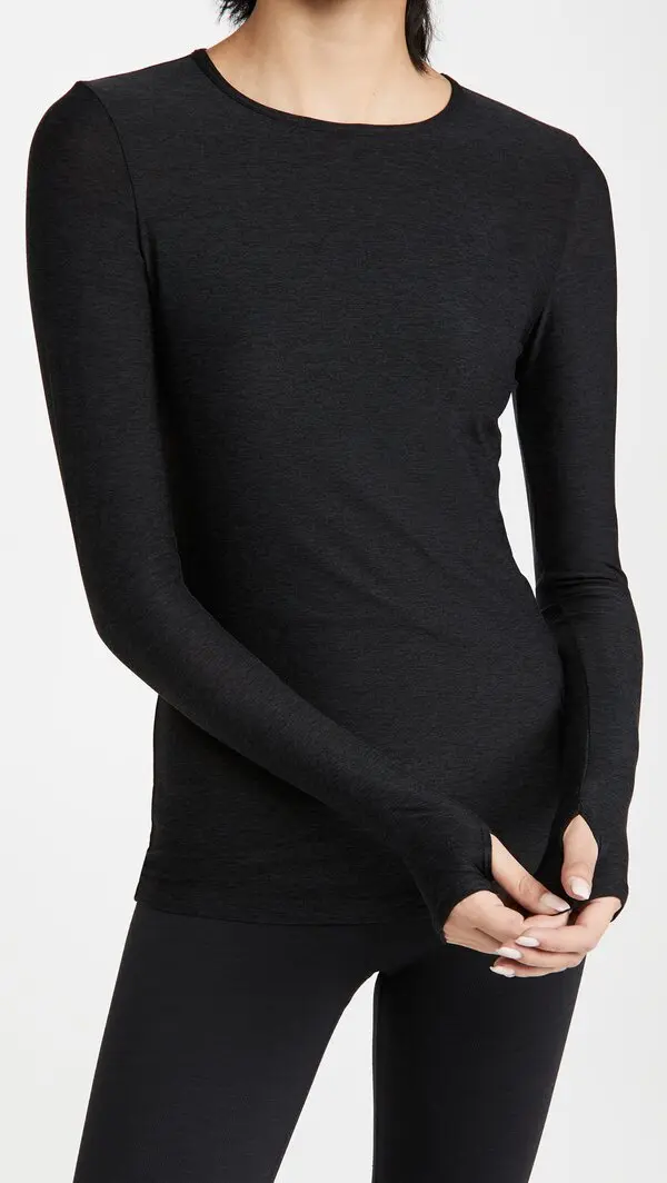 Beyond Yoga Classic Crew Pullover - Darkest Night
