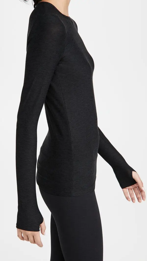 Beyond Yoga Classic Crew Pullover - Darkest Night