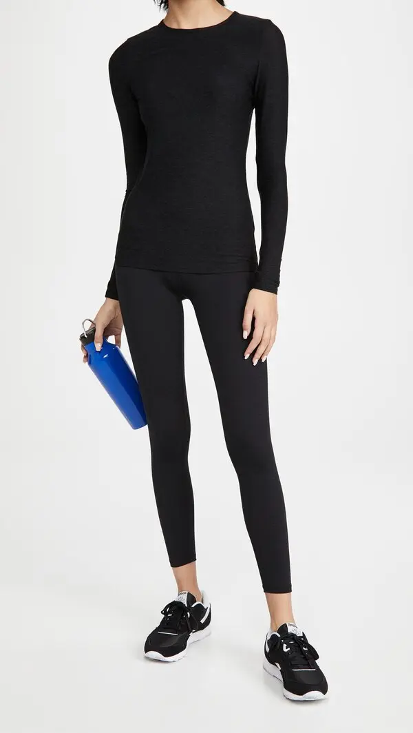 Beyond Yoga Classic Crew Pullover - Darkest Night