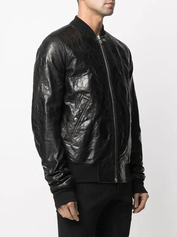 Rick Owens Acid Raglan Sleeved Bomber Jacket In Black - 50% Off