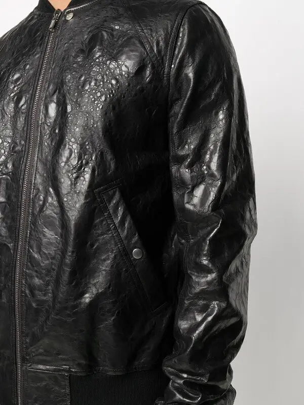 Rick Owens Acid Raglan Sleeved Bomber Jacket In Black - 50% Off