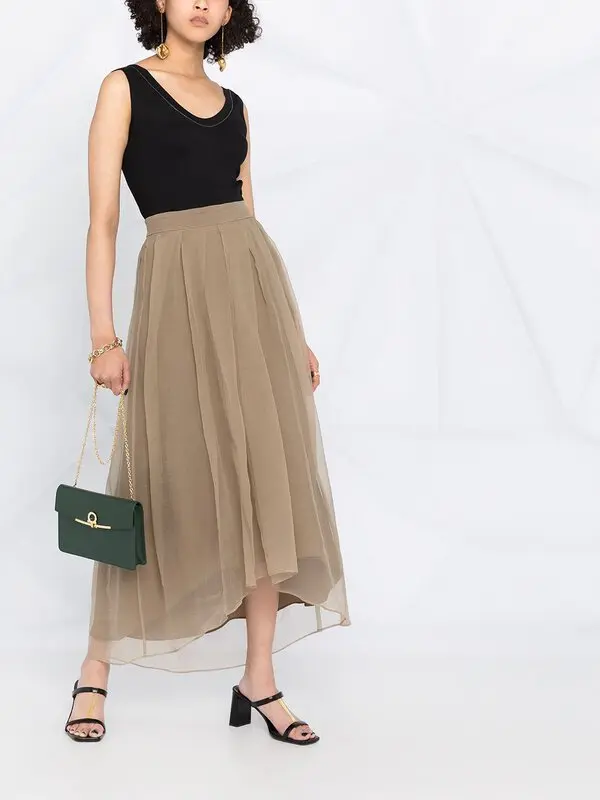 Brunello Cucinelli Scoop Neck Sleeveless Top - Black