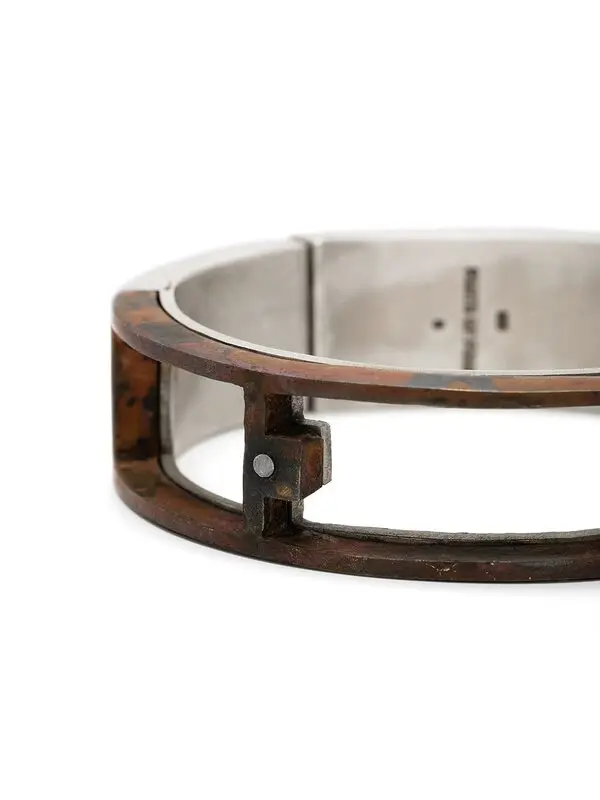 PARTS OF FOUR Two-tone Distressed Cuff Bracelet
