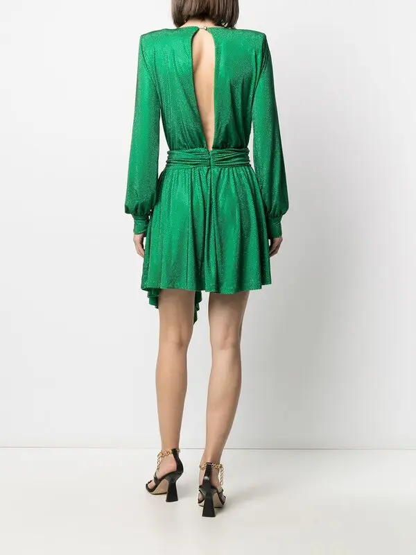 Philipp Plein Artemis Crystal-embellished Mini Dress - Green