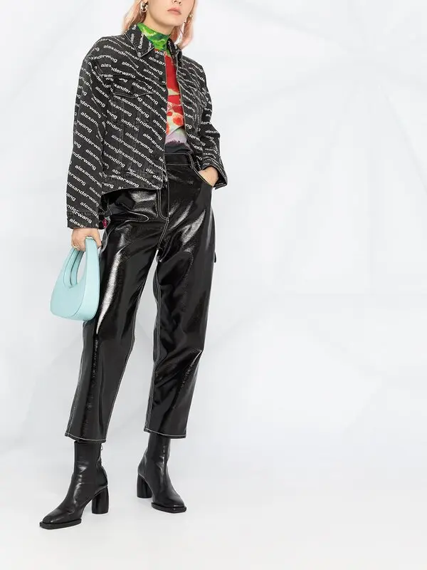 Alexander Wang All-over Logo-print Jacket - Black