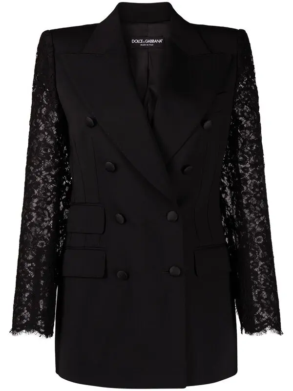 Dolce & Gabbana Lace-sleeve Blazer