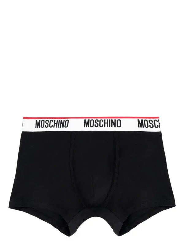 Moschino Logo-waistband Briefs - Black