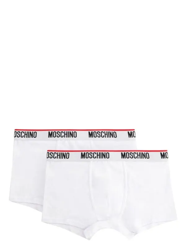 Moschino Logo-strap Boxers - White